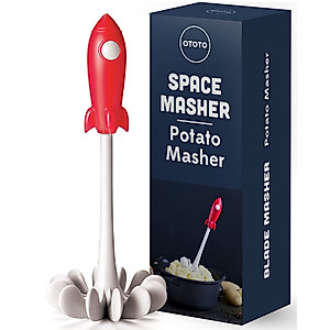 OTOTO Space Masher Potato Masher - Multi-functional Cooking Gifts for Home and Kitchen - Heat Resistant Rocket Masher for Potato, Guacamole, Pumpkin, Hamburgers
