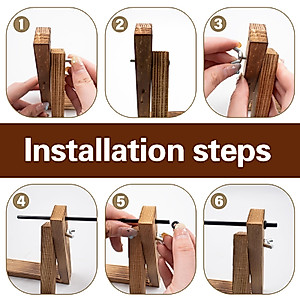 Horizontal Wooden Yarn Holder, Classic Spinning Yarn & Thread Holder Ball Holder for Crocheting Knitting Embroidery Accessory Gift Adjustable Embroidery Supply Tools for Art Craft, 11 * 5inch