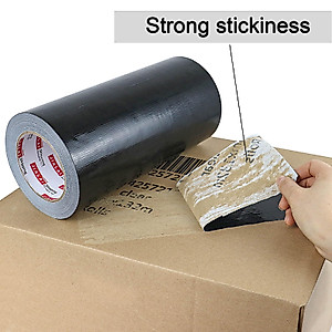 JIALAI HOME 10 Inches Duct Tape, Industrial Grade 10 inches x 30 Yards Duct Tape Black, 9 Mil Heavy-Duty, Waterproof, Strong, Flexible, No Residue, UV Resistant for Crafts & Home Improvement