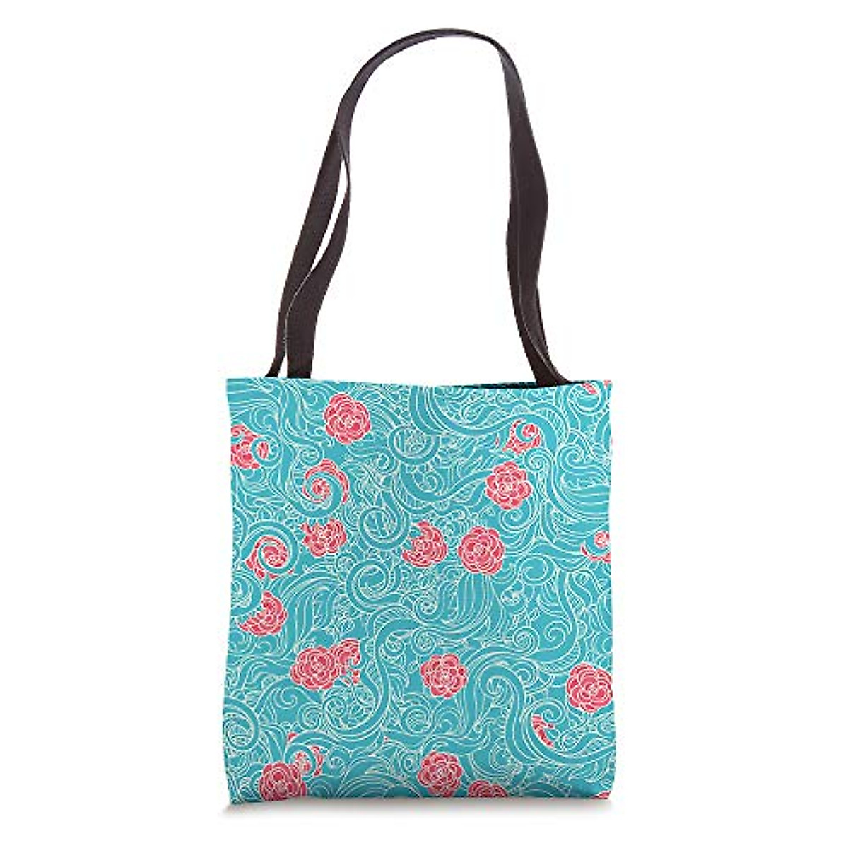 Pioneer Country Farm For Woman Turquoise and Roses Tote Bag