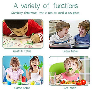 Kids Study Table and Chair Set with 2 Seats Height Adjustable Children’s Painting Drawing Desk Easy to Clean Assemble Max Load-Bearing 330lb Plastic Toddler Table and Chair Set for School Home Pink