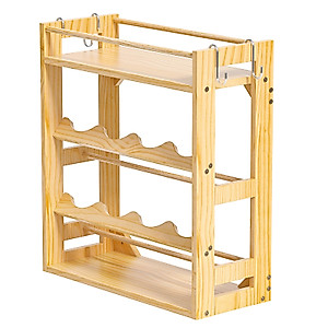 uyoyous Spray Paint or Lube Can Storage Holder Rack 4 Tier 8 Can Wall Mount Spray Can Organizer Wood Shelf Case Organizer for Garage Shop Craft Workroom 15.75In(L) x16.9In(W) x6.7In(H)