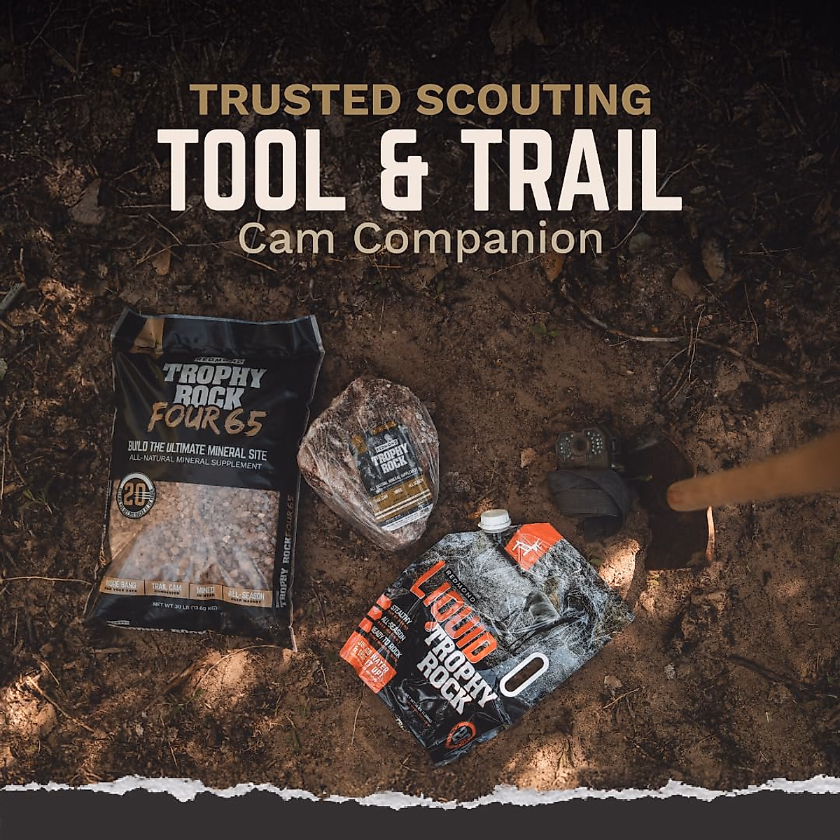 TROPHY ROCK Redmond All-Natural Mineral Rock/Salt Lick, Attract Deer and Big Game 12 pounds