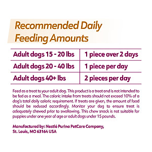 Dentalife Purina Plus Immune Support Chicken, Apple and Blueberry Flavor Small/Medium Dog Dental Chews - 8 ct. Pouch