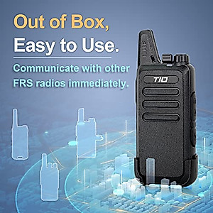 TIDRADIO TD-M8 2 Way Radio Walkie Talkies Rechargeable VOX License-Free Two Way Radio with Earpiece Walkie Talkies for Adults School Church Restaurant Business Office (10 Pack)