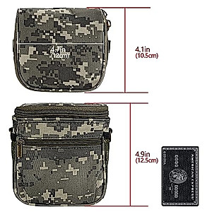 GEEKRIA Travel Portable Bag Compatible with Awesafe Electronic Shooting Earmuff, Howard Leight Impact Sport OD Electric Earmuff Replacement Protective Carrying Case (Camouflage)