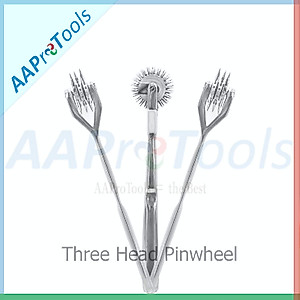 AAProTools Wartenberg Sensory Pinwheel Pin Wheel 3 Head Diagnostic Neurological for Couples