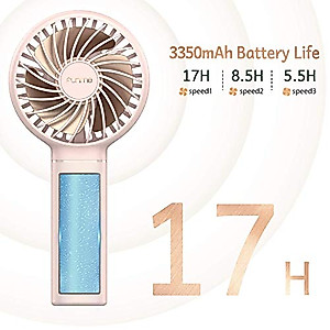 OUTXE Funme Mini Makeup Fan 3350mAh Eyelash Fan Portable Fan Handheld Fan USB 3 Settings Small Personal Fan Lightweight for Girls Women