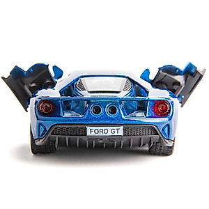 RMZ City 1:36 Compatible for Diecasting Alloy Car Model Ford GT Toy Car, Pull Back Vehicles Toy Car for Toddlers Kids Boys Girls Gift Blue