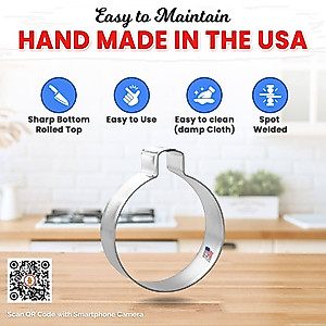 Foose Ornament Bobber Cookie Cutter 3 Inch –Tin Plated Steel Cookie Cutters – Ornament Bobber Cookie Mold