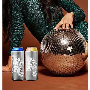 Last Disco Bachelorette Party Coozies Skinny Can {12 Pack} Includes Bride Coozie and 11 Slim Bachelorette Coozies for 70s Bachelorette Party