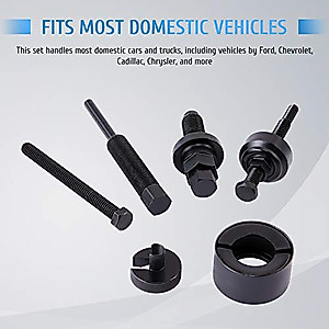 Orion Motor Tech OMT Power Steering Pump Pulley Puller/Installer Tool Set, Pump Pulley Remover Installer Tools Compatible with Ford, GM, and Chrysler Vehicles