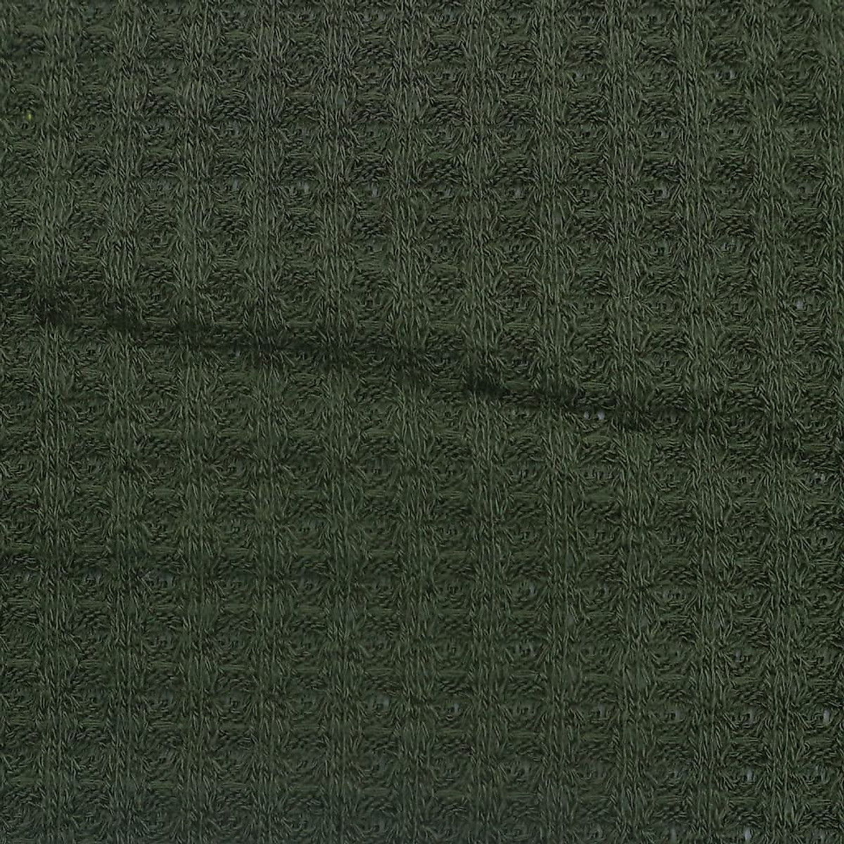 Green Forest Waffle Rayon Spandex Open Knit Fabric by The Yard