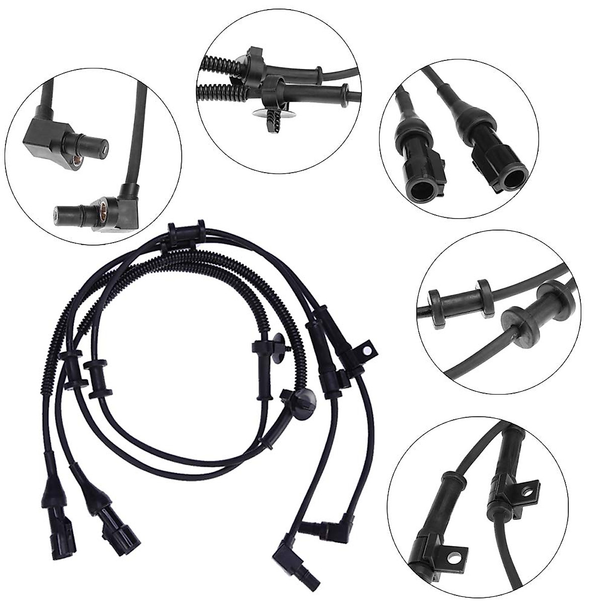 Front Left & Right ABS Wheel Speed Sensor Replacement for Ford Excursion 2000-2005 F-250 F-350 F-450 F-550 Super Duty 1999-2004 F650 F750 F800 Replace# ALS197 5S6024 SU7557 BRAB68 F81Z2C204BA (2Pcs)