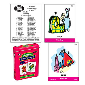 Super Duper Publications | Webber® Illustrated Phonology Eight Fun Decks Bundle | Communication and Language Processing Skills Flash Cards | Educational Learning Resource for Children
