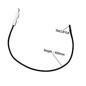 Meter Star Propane Gas Patio Heater Universal Electrode Igniter Wire with Striker Ignition Sparker，Wire Length 400mm, Wire Resistance 200℃,Single Igniter Wire with Striker 2pcs Kit