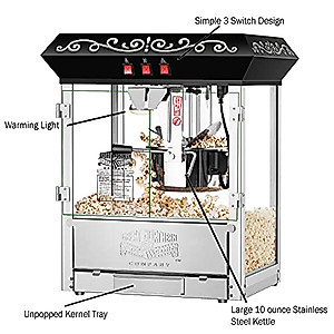 Great Northern 10 oz Perfect Popper Countertop Style Popcorn Machine Black
