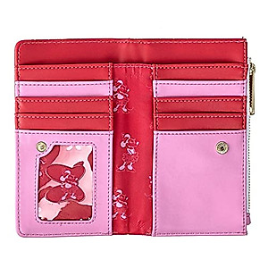 Loungefly Disney Minnie Mouse Pink Polka Dot Pattern Faux Leather Wallet