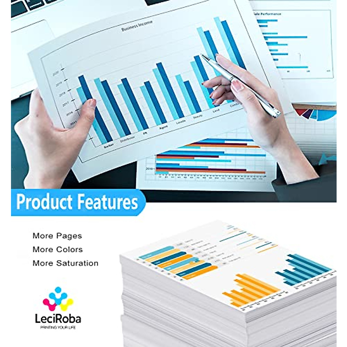 LeciRoba Compatible for Brother HL-L3270CDW Toner Cartridges High Yield TN227 TN-227 Replacement for Brother HL-L3290CDW HL-L3210CW HL-L3230CDW MFC-L3770CDW Printer (2Black/Cyan/Yellow/Magenta, 5 PK)