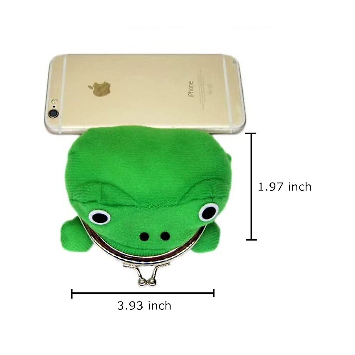Frog Coin Wallet, Anime Cosplay Plush Frog Coin Purse Green Cartoon Frog Money Pouch Cute Funny Wallet for Halloween Gifts