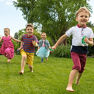 MOTZU 4 Pack Plastic Musical Percussion Tambourines, Dual Alloy Recording Combo Tambourine, Cutaway Half Blossom with 4 Bells Comfortable Teaching Toys, Multicolour