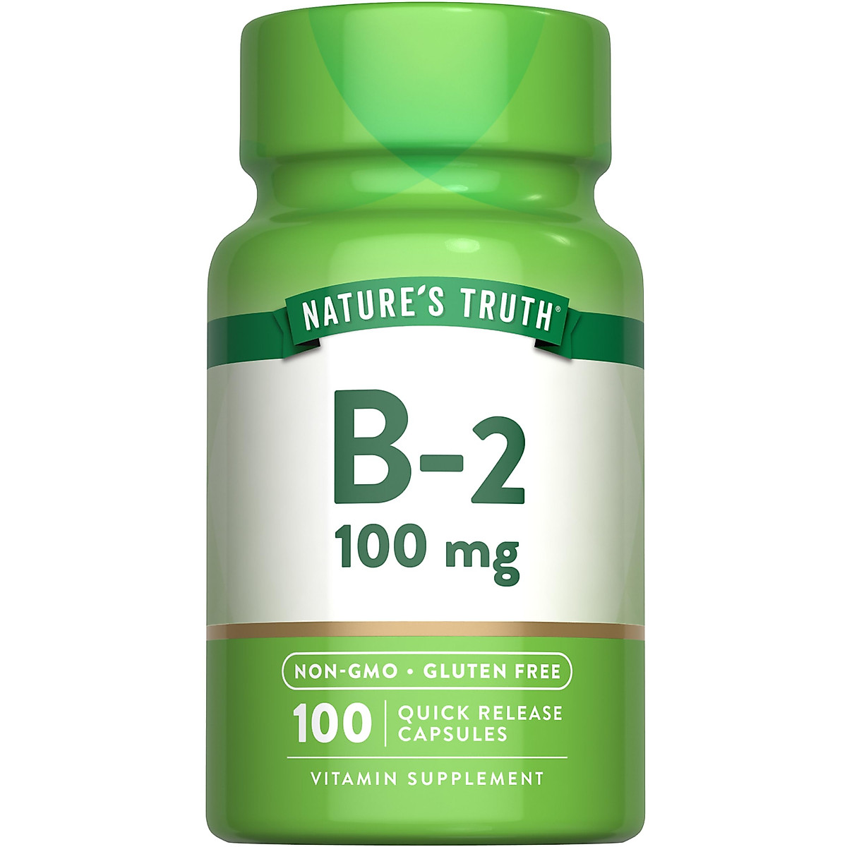 Nature's Truth B2 Vitamin | 100mg | 100 Capsules | Non-GMO & Gluten Free Supplement | Riboflavin