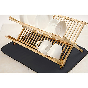 Norpro 18 by 16-Inch Microfiber Dish Drying Mat, Black