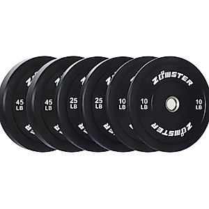 10LB 25LB 45LB Bumper Plate Olympic Weight Plate Bumper Weight Plate with Steel Insert (160LB Weight Set)