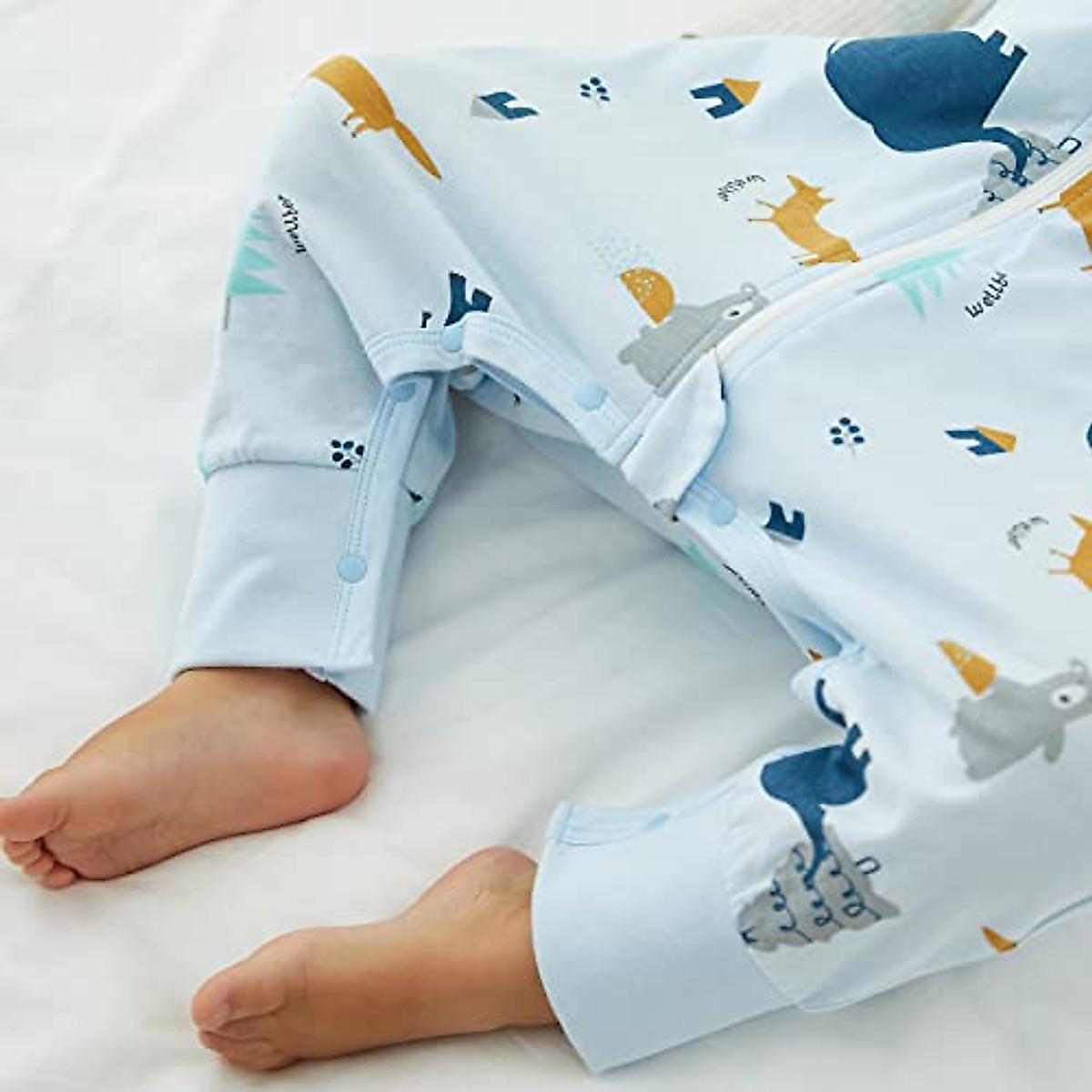 Duomiaomiao Baby Sleep Sack, Summer Toddler Sleeping Sack with Feet 2t-3t, 0.5 TOG Lightweight Cotton Baby Wearable Blanket for Early Walkers, 12months-4T