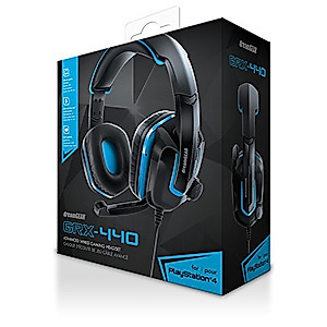 dreamGEAR GRX-440 Wired Headset for Nintendo Switch Lite/Switch/PS4/Xbox One/PC - Black/Blue (DGPS4-6447)