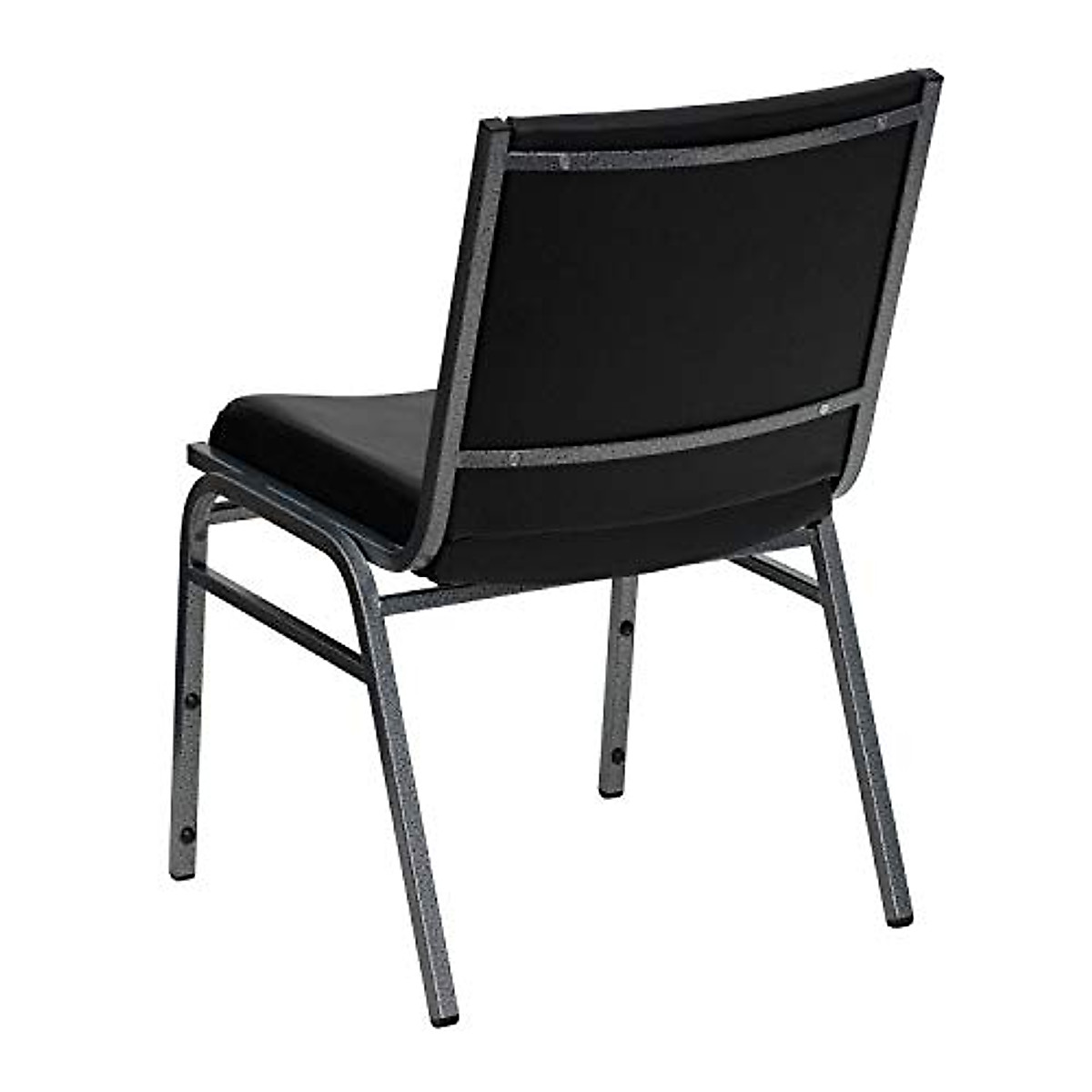 Flash Furniture 4 Pack HERCULES Series Heavy Duty Black Vinyl Stack Chair