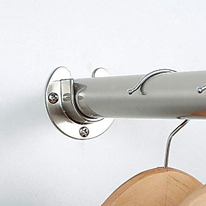 1-5/16 in. Heavy-Duty Brushed Nickel Closet Pole Sockets (2-Pack)