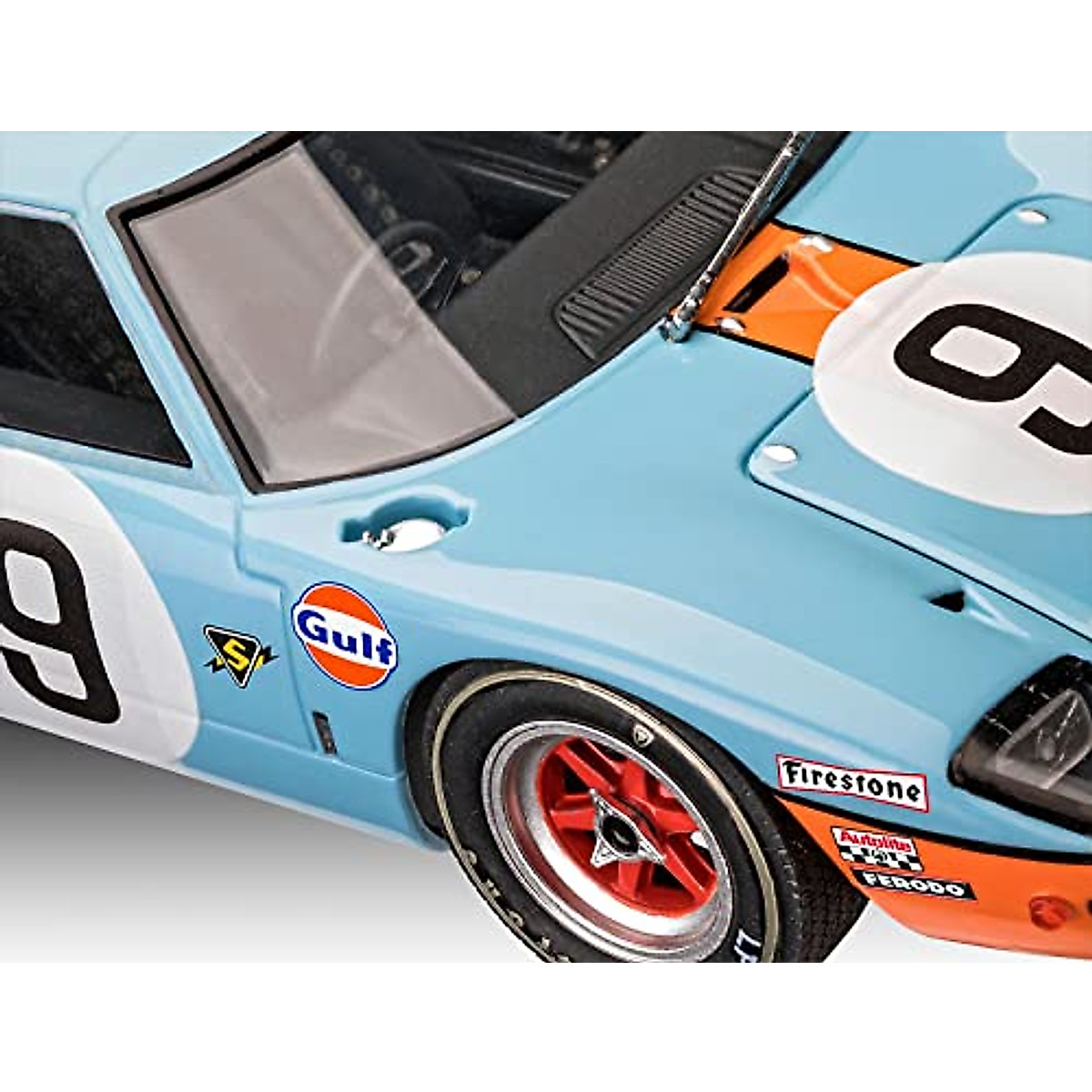Revell Vell 07696 Ford GT 40 Le Mans 1968 Limited Edition Model Kit 1:24 Scale, Unvarnished