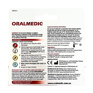 Oralmedic - for Mouth Ulcer and Canker Sores - 2 Swabs