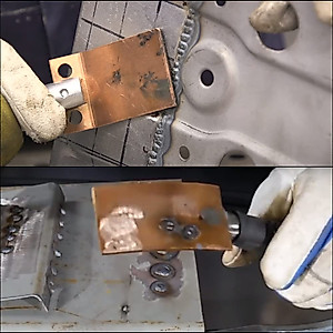 scottchen PRO Welding Spoon Copper Welding Spoon Welders Helper,3 Plate Set, Flat/Curved/Angle Copper Paddle Backer