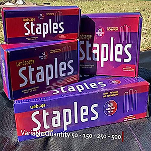 Ashman 200 Pack Galvanized Garden Stakes Landscape Staples and Fence Stake Sod Staples - Heavy Duty & Anti Rust Zinc Coated.