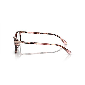 Coach HC6219U Universal Fit Prescription Eyewear Frames, Rose Pearl Tortoise/Demo Lens, 51 mm