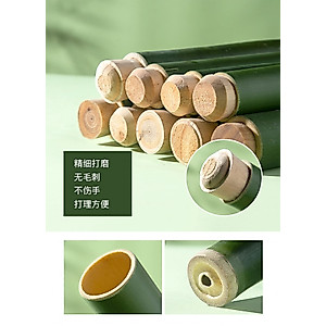 WellieSTR (Outer Dia.3~3.5cm 10Sets Fresh Handmade Natural Mini Bamboo Wrapped Sticky Rice Steamer,Chinese Snack Tool, Banboo Tubes,Zongzi ZhuTongFan