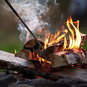 Stanbroil Fire Poker, 40" Fireplace Poker for Indoor and Outdoor Use, Premium Steel Fire Stick for Fire Pit or Inside Fireplace