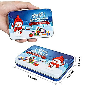 MGparty 8 PCS Christmas Gift Card Tin Holder Boxes Unique Colorful Gift Card Boxes with Lids Gift Card Holders Unique for Christmas Holiday Gift Box Set, Xmas Party Favors