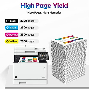 ONLYU Compatible Toner Cartridge Replacement for Canon 046 046H CRG-046H for Color ImageCLASS MF733Cdw MF731Cdw MF735Cdw LBP654Cdw MF733 MF731 Printer Ink (Black Cyan Magenta Yellow, 4 Pack)