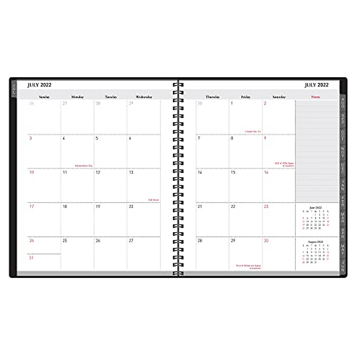 Office Depot® Brand 18-Month Academic Planner, 9" x 11", 30% Recycled, Black, July 2022 to December 2023