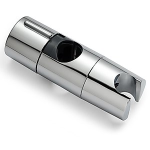 OFFO Shower Head Holder, Adjustable 0.75-1.00 in(19-25mm) Diameter Hand Shower Holder Bracket for Slide Bar,Detachable Slider Clamp Bathroom Replacement, 360 Degree Rotation Sprayer Holder, Chrome