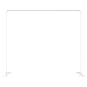 LANGXUN Heavy Duty White Metal Square Backdrop Stand Arch for Wedding Birthday Decoration, Graduation Decorations, Ceremony Reception, Event Party Supplies, Baby Shower Photo Booth Background Supplies