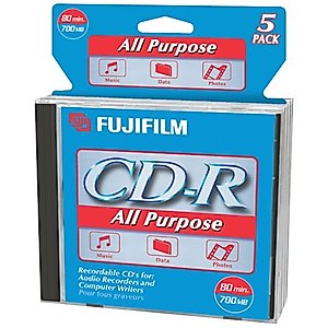 Fuji 21067185 Recordable Audio Cdr for Music Use (5Pack)