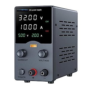 DC Laboratory Power Supply, 32V 62V 120V, Input Voltage 220V,Adjustable Voltage Regulator, with USB Fast Charge, Display Preset Current Output(32V 5A GA305H)