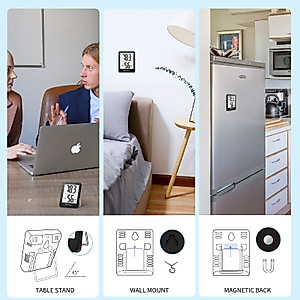 DOQAUS Digital Hygrometer Indoor Thermometer Humidity Meter Room Thermometer with 5s Fast Refresh Accurate Temperature Humidity Monitor for Home, Bedroom, Baby Room, Office, Greenhouse, Cellar (Black)