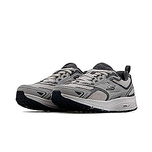 Skechers mens Go Run Consistent - Performance Running & Walking Shoe Sneaker, Grey/Navy, 10.5 X-Wide US
