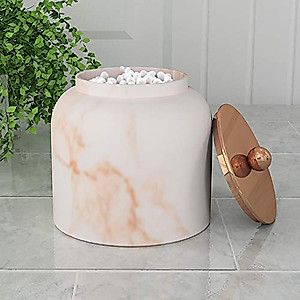 nu-steel MST1CH Misty Copper Collection Cotton Container, Perfect for Home & Bathroom Accessories, Resin and Metal