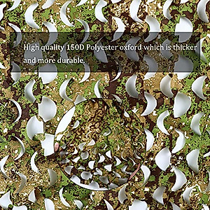 NINAT Camo Netting Camouflage Net Bulk Roll for Hunting Shooting Camping Military Tree Houses Ground Blinds Vehicle Concealment Decoration Sunshade Green Zone 4.9ft x 19.7ft